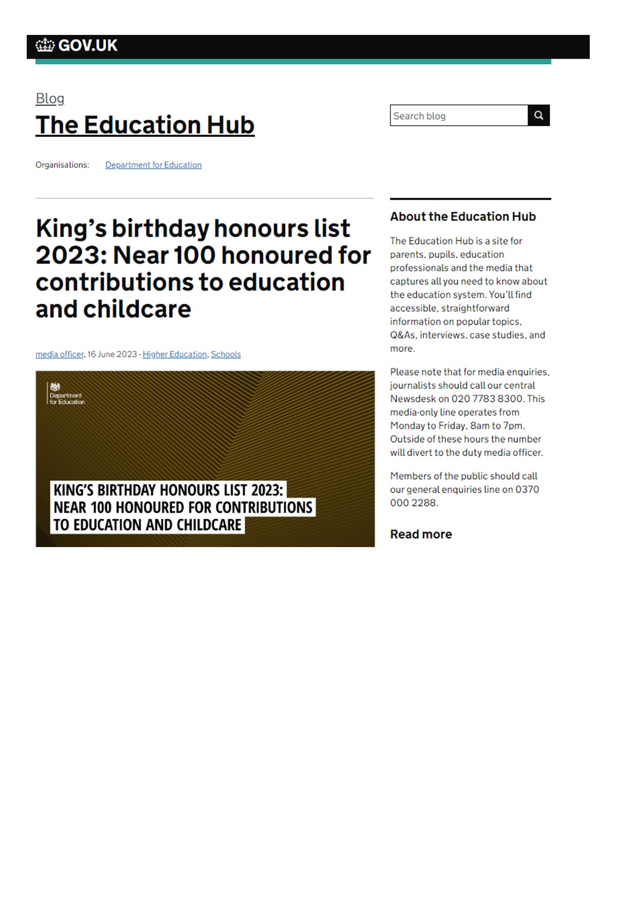 Press Clipping | King’s birthday honours list 2023: Near 100 honoured ...